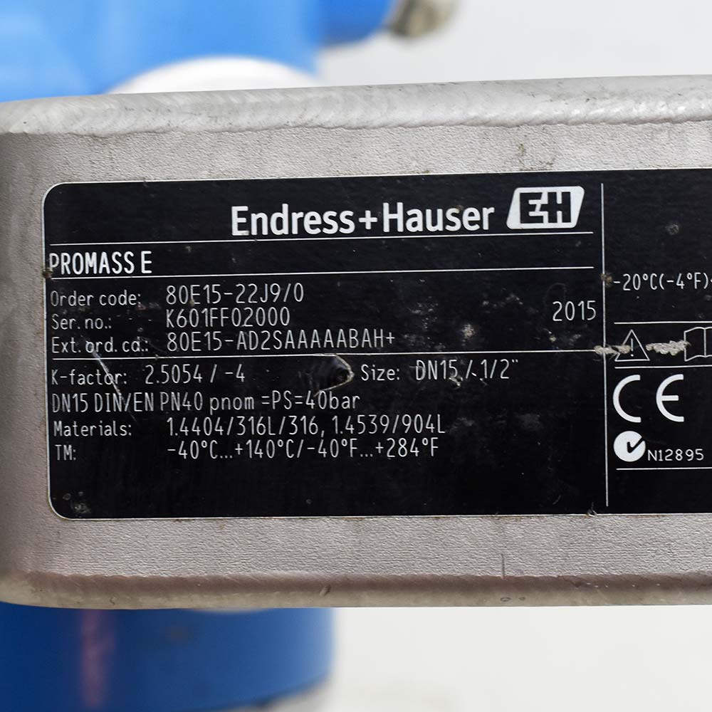مس فلومتر اندرس هاوزر سایز "1/2|Endress+Hauser PROMASS 83F08 ...