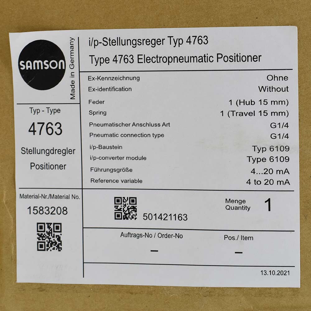 پوزیشنر الکتروپنوماتیک سامسون مدل 4763|پیکاتک